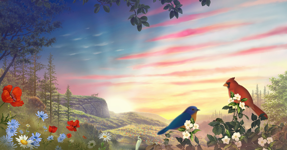 The Dawn's Early Light | Jacquie Lawson ecards